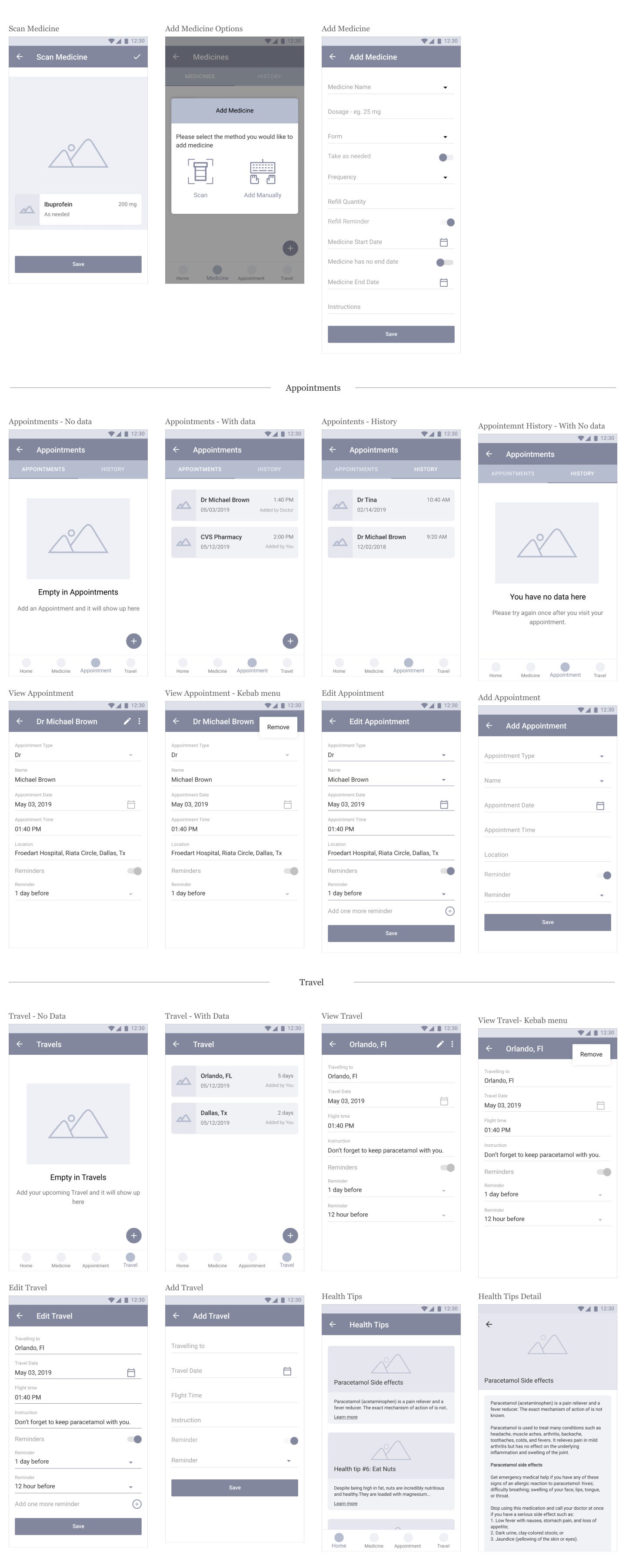 Designing a health reminder application — a UX case study