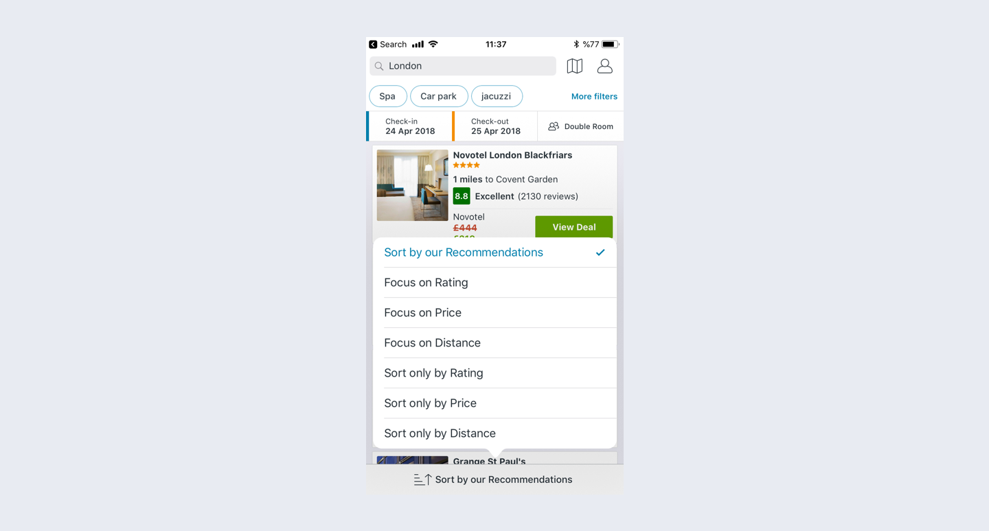 UI&UX Case Study: a better user experience for Trivago app