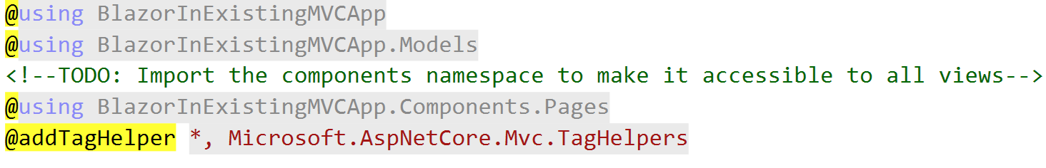 Integrating Blazor Components Into Existing Asp Core
