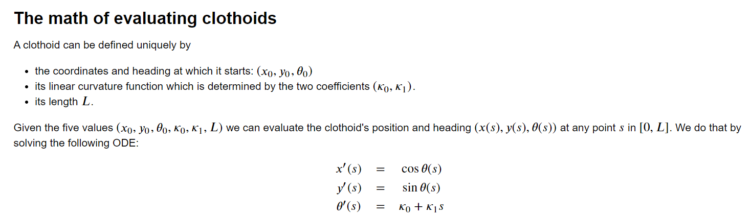 Computing Clothoid Curves in five lines of Python | by Alejandro Blumentals | Medium