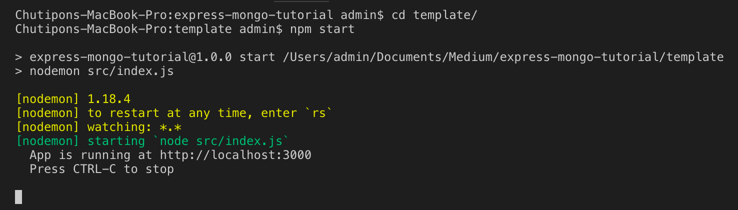 Beginner Tutorial For Nodejs Express And Mongodb By Chutipon