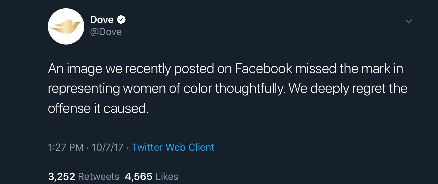 Crisis Management: Dove Body Wash Ad Evokes Outrage on Social Media ...