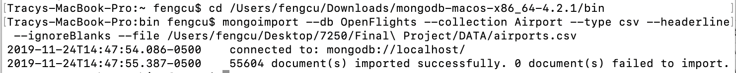 Import Csv File Into Mongodb When We Use Big Data Database To Store By Cuicui Feng