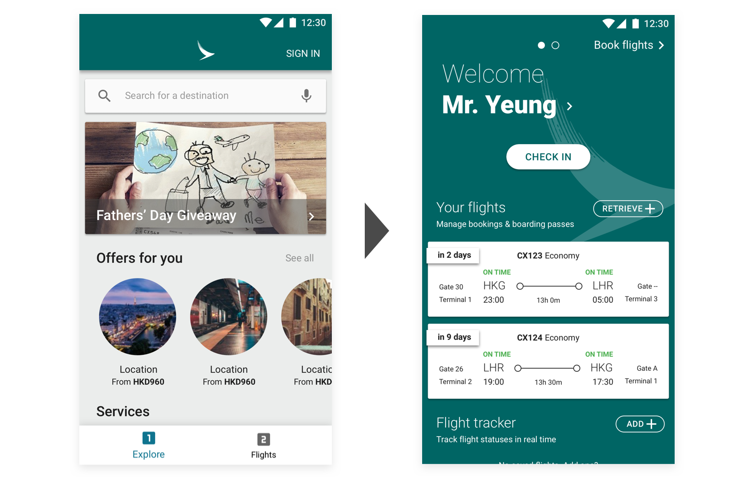 Redesigning Cathay Pacific App. UX/UI design over a weekend | by Hanny ...