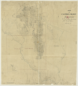 Map of Castro’s Colony — Bexar District | by Texas General Land Office ...