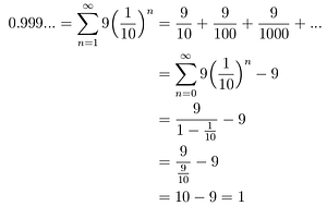 A collection of proofs that 1 = 0.999… | by Panda the Red | Medium