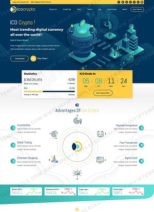 Best ICO Website Template!. ICO website template is professionally ...