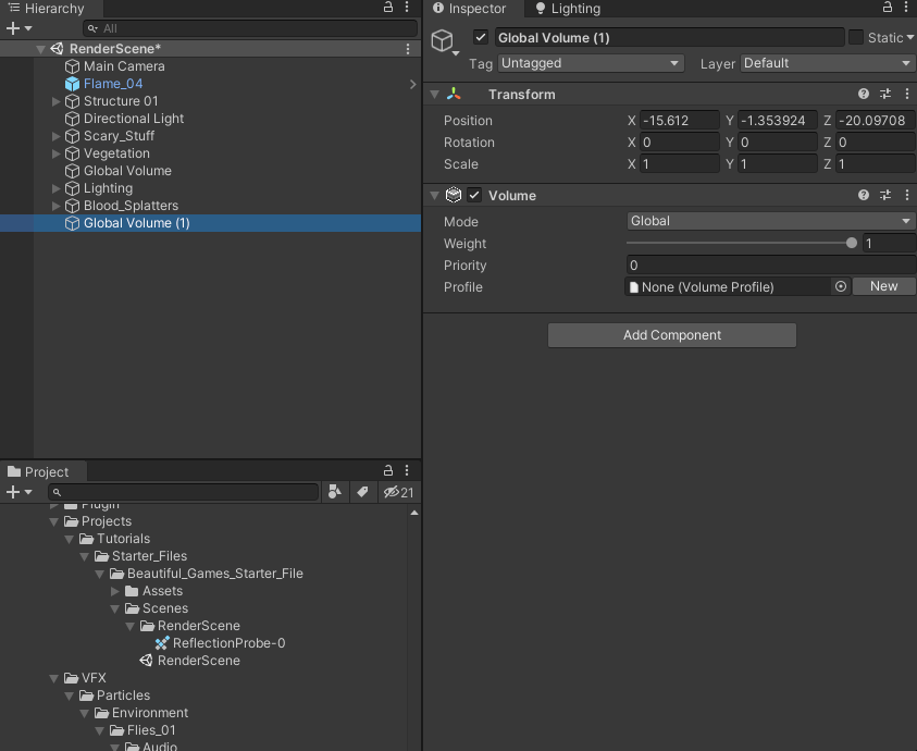 Using Multiple Post Processing Profiles And Reflection Probes For My Spooky Office Scene By