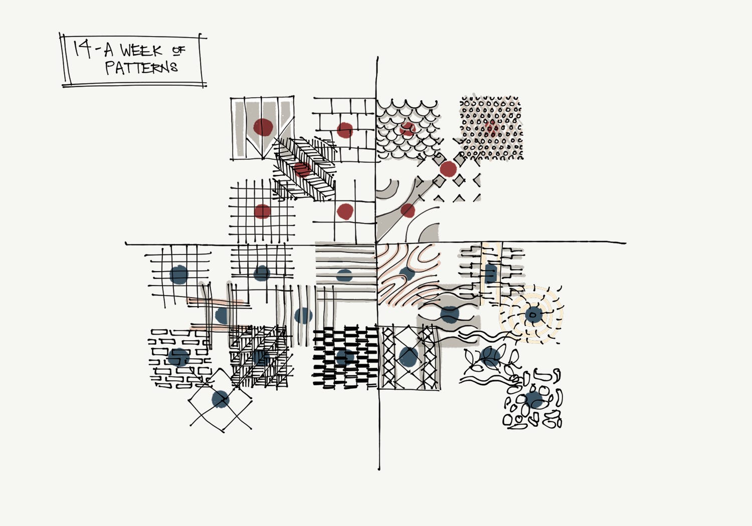 A Week of Patterns. What (graphic) textures make up the… | by Jamie ...