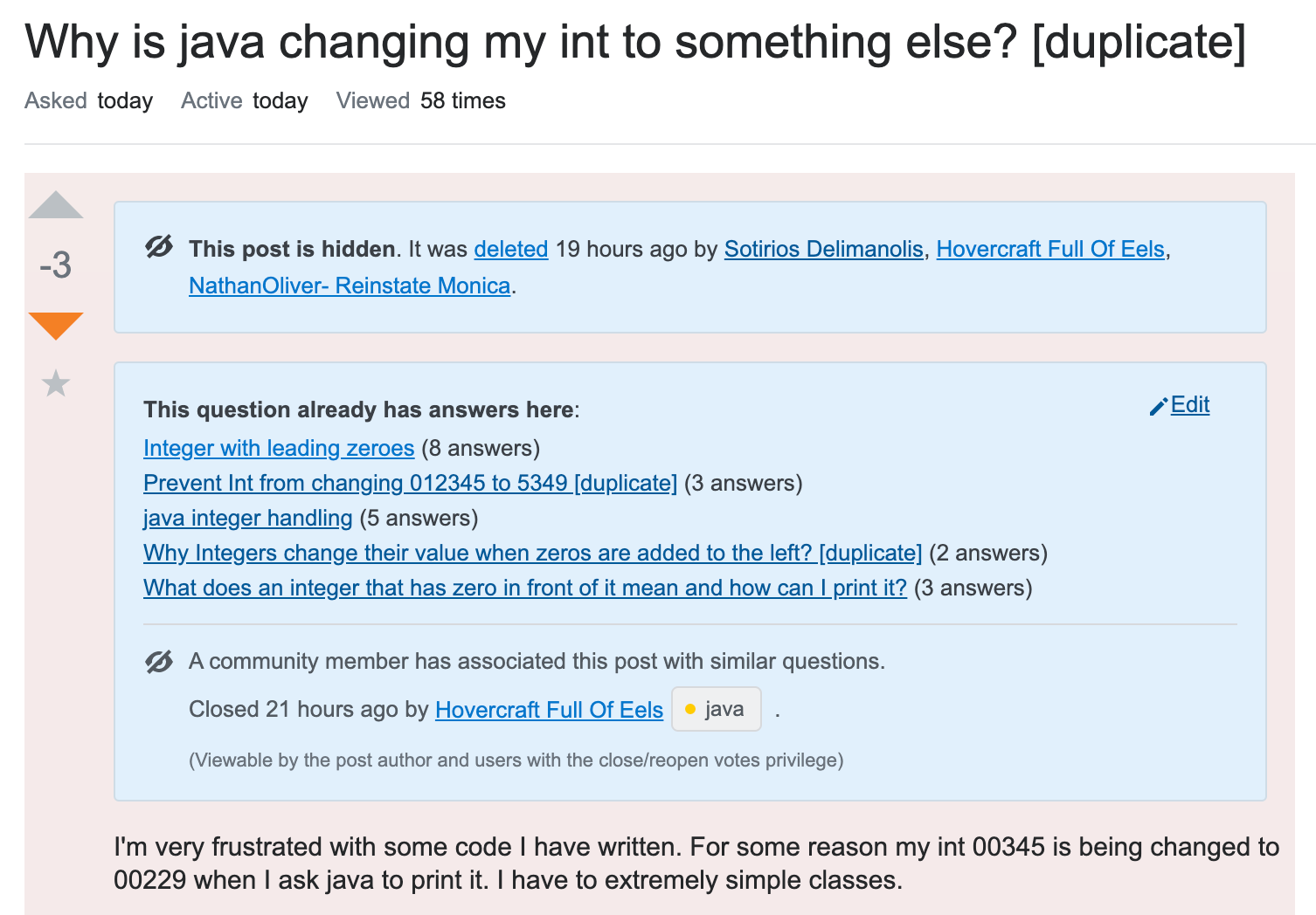 The other side of Stack Overflow content moderation