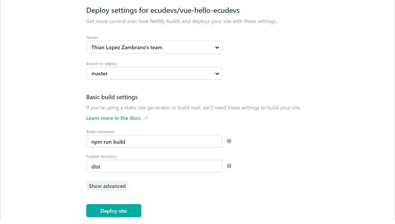 Deploy de un sitio web estático con Netlify | by Thian Lopez Zambrano | Medium