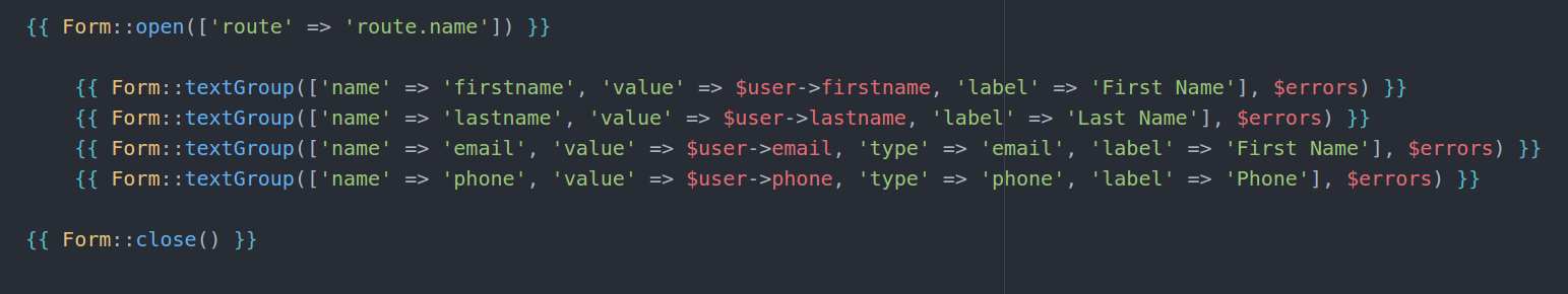 Creating Forms in Laravel fast!. Or how to build custom components ...