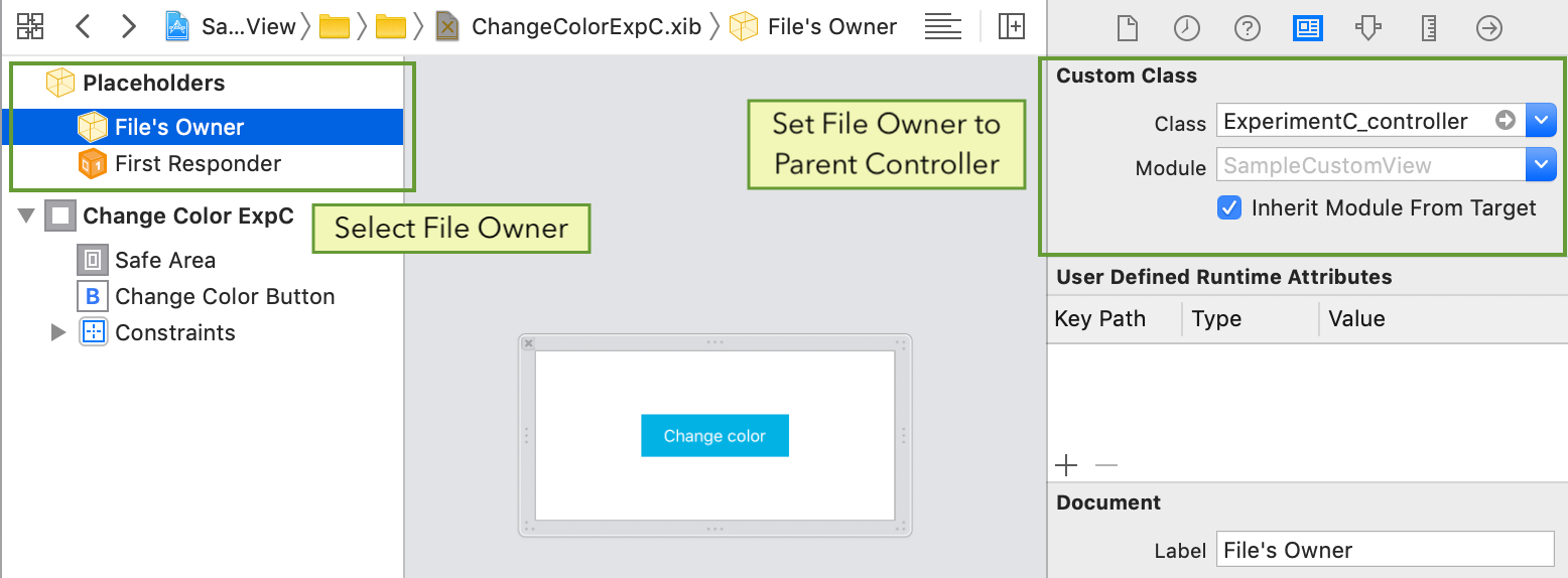 Understanding Custom UIView In-depth: Setting File Owner vs custom class | by Bhupendra Trivedi ...