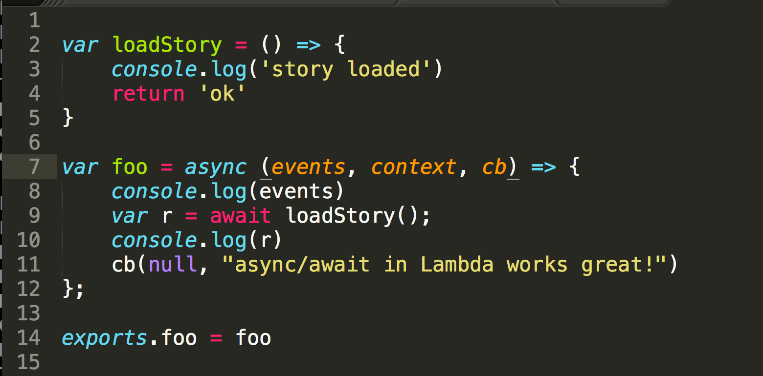 Using Es7 Async And Await In Aws Lambda By Pahud Medium