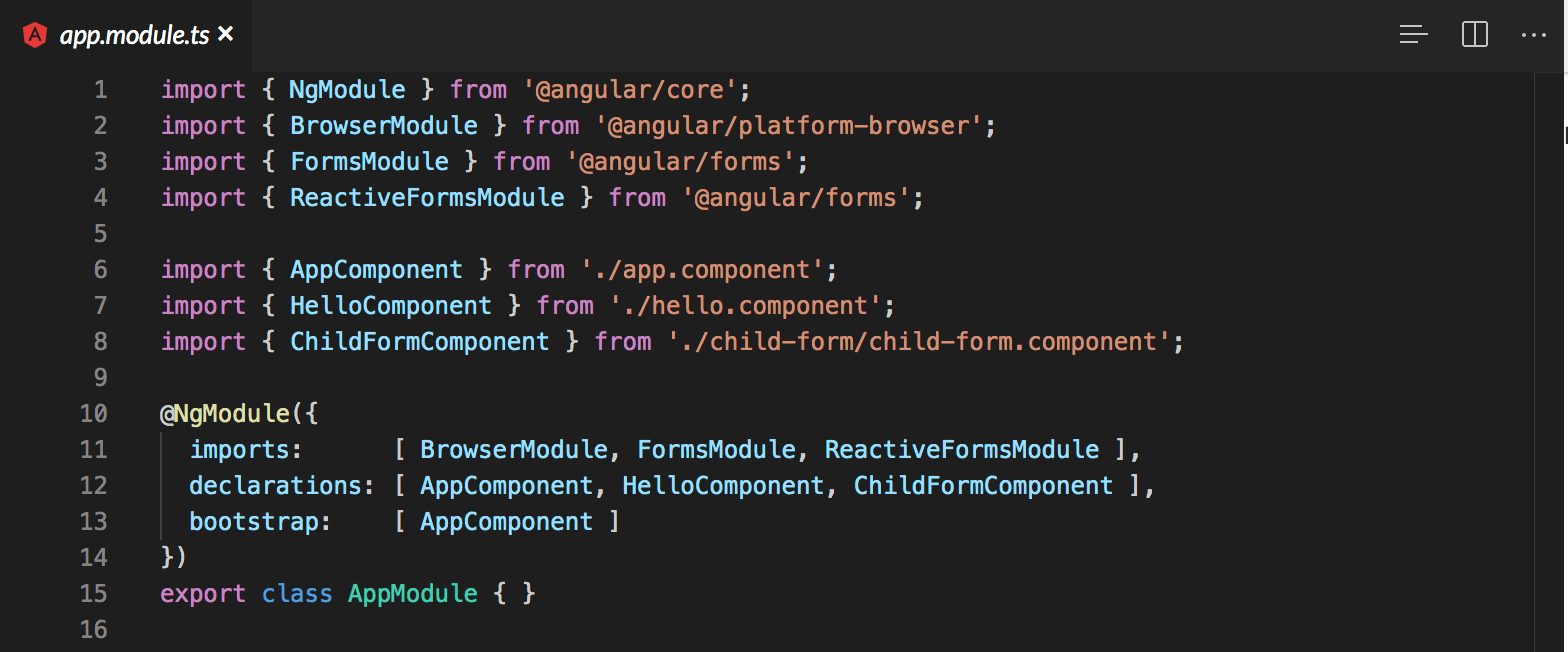 Nested Reactive forms in Angular: How to add bind an existing form-group to the form-group ...