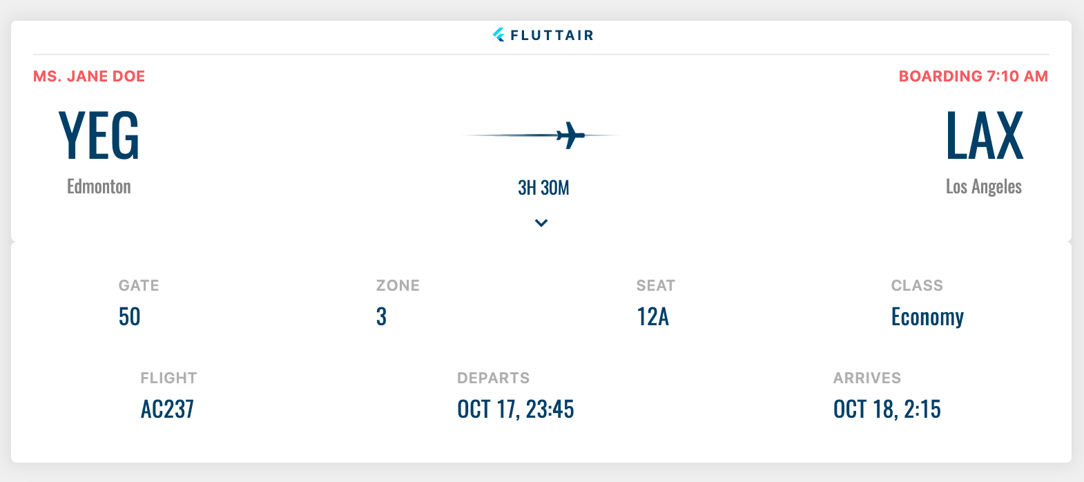 Flutter Vignette — Boarding Pass - Flutter Community - Medium