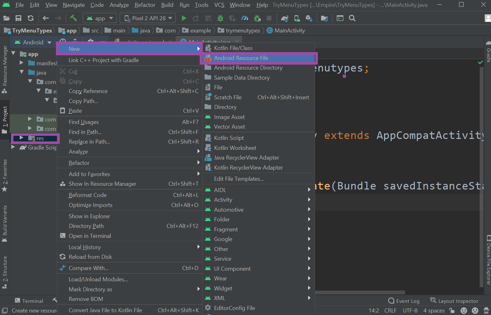 Menu Types in Android with Tutorial | by Nourhan Gehad Abdelkareim | Medium