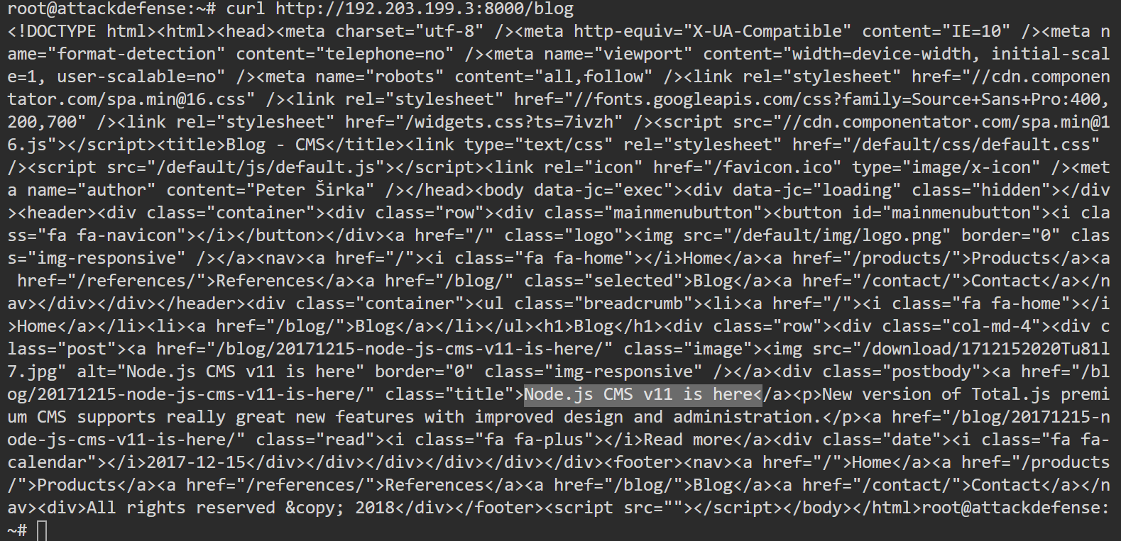 Exploiting A Vulnerable Node Js Cms With Metasploit By Ashish Bhangale Pentester Academy Blog