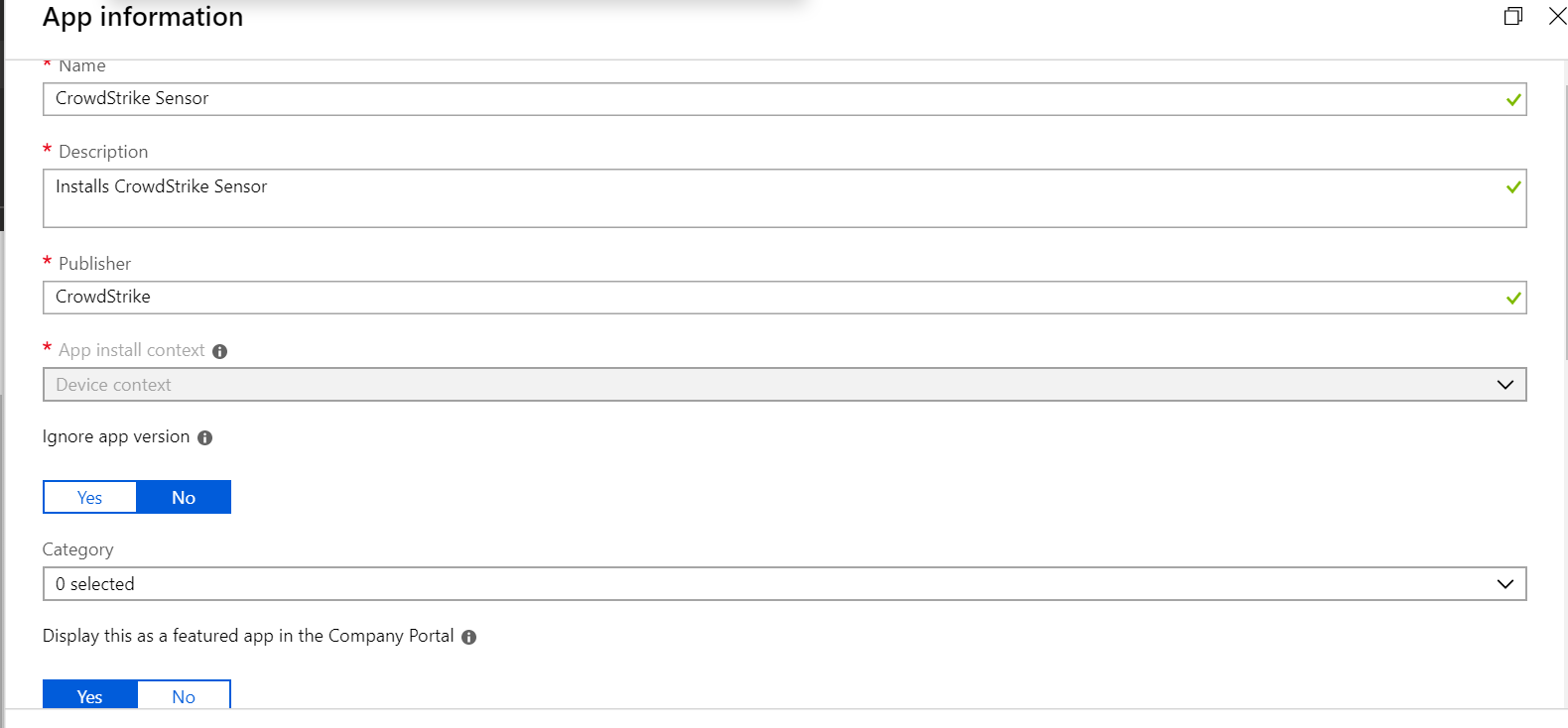Deploy Crowdstrike Agent To Windows 10 Via Intune As Line Of Business Lob Application By