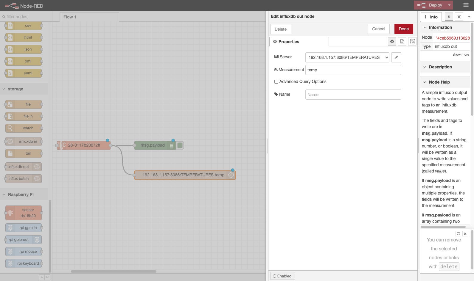 How to monitor a thermal sensor with a Raspberry Pi, Node-RED, InfluxDB and Grafana | by Sylvain ...