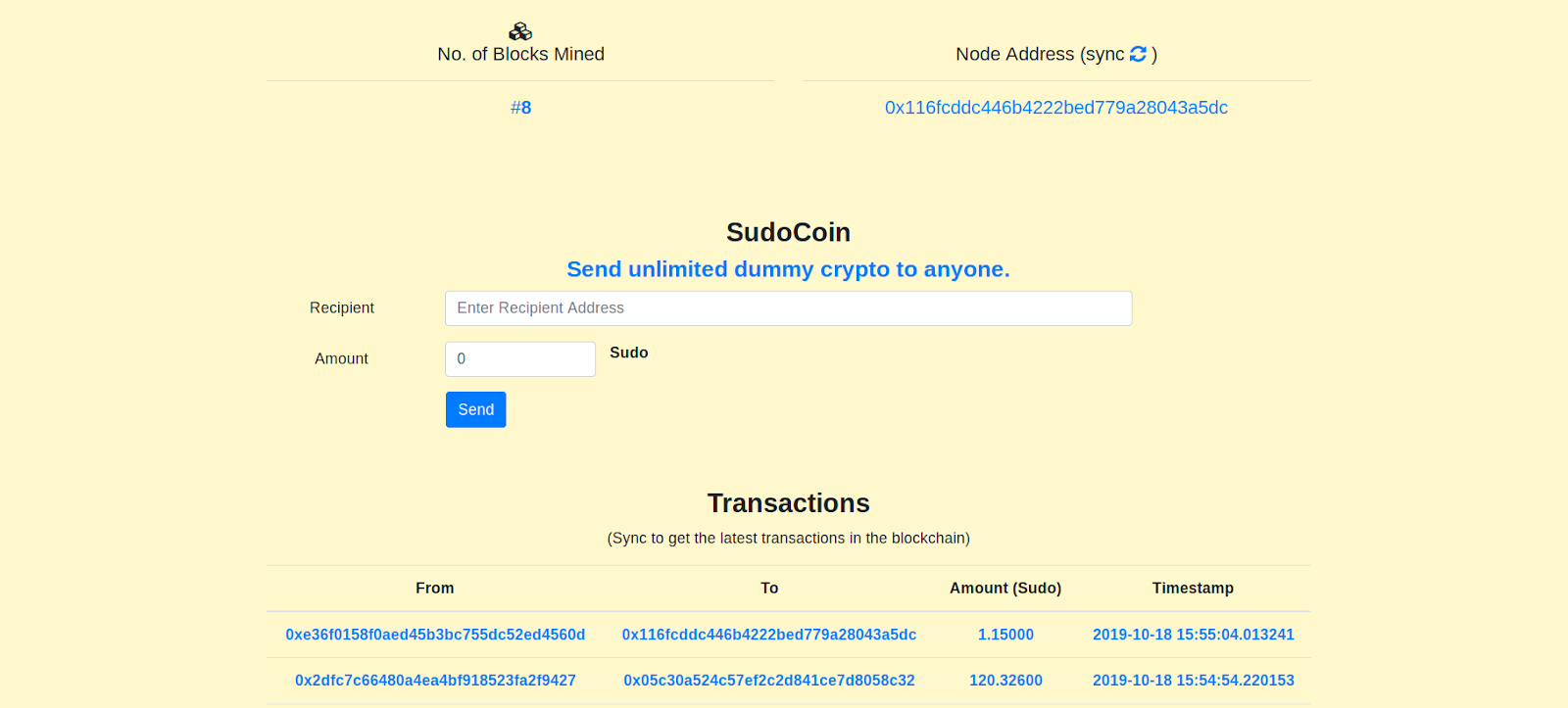 Build A Simple Blockchain And Cryptocurrency With Python Django Web Framework And Reactjs 0922