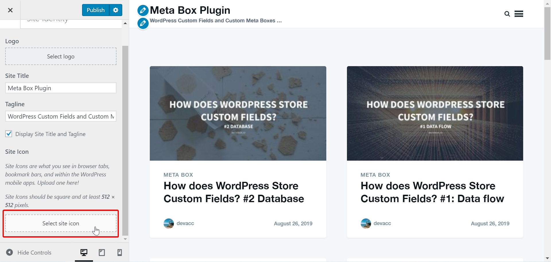 Create Dynamic Favicon in WordPress using Meta Box plugin | by Janessa Tran | Meta Box | Medium