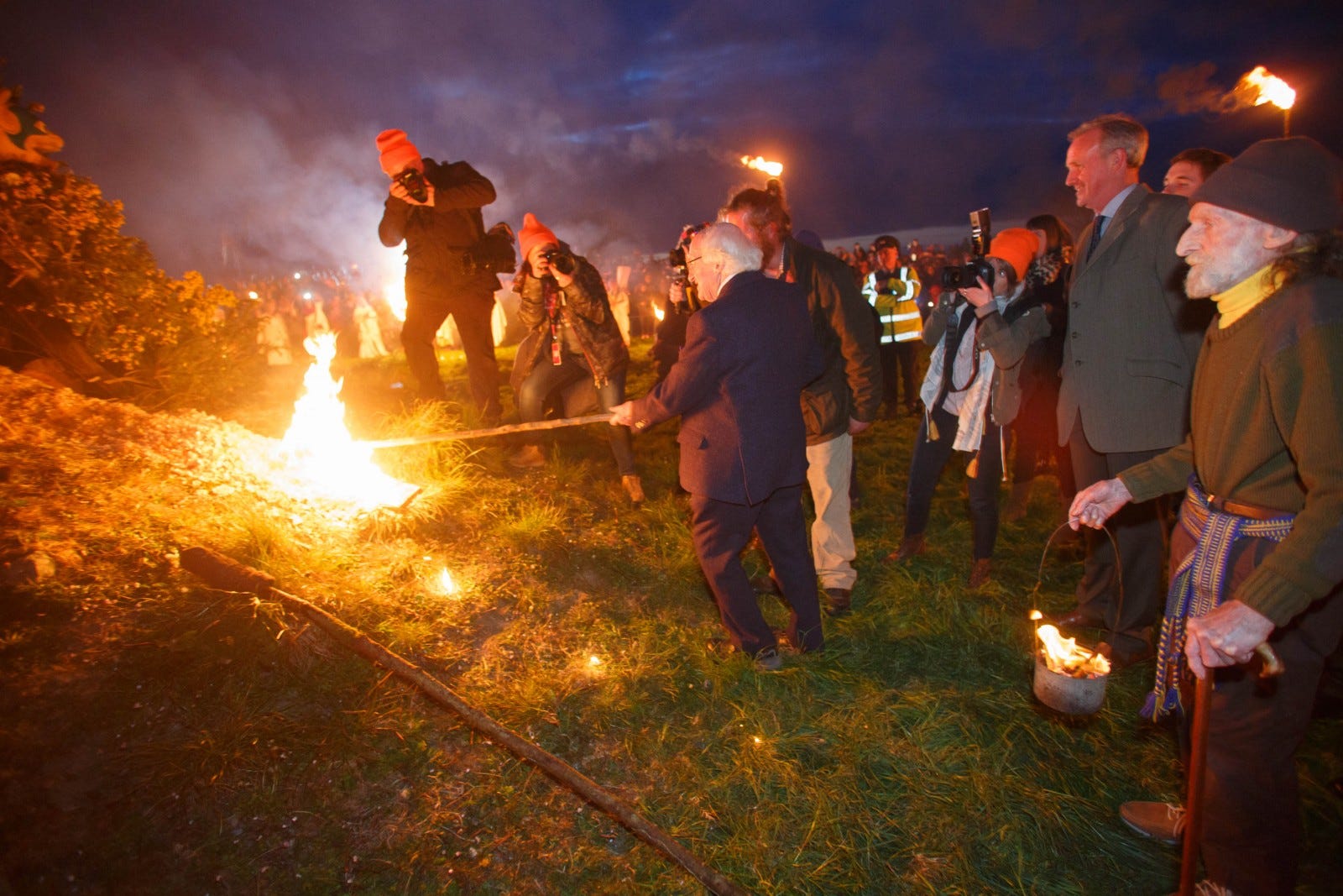 President Higgins Lights Bealtaine Fire on the Hill of Uisneach | by ...