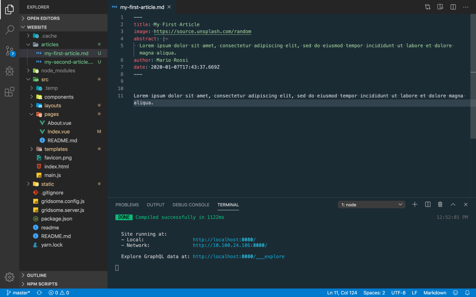 Connecting Gridsome to NetlifyCMS - NotOnlyCSS - Medium