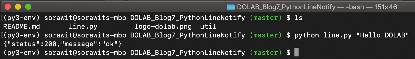 Blog #7: Line Notify with Python. เขียนโปรแกรม Python… | by Sr. Sorawit | DOLAB | Medium