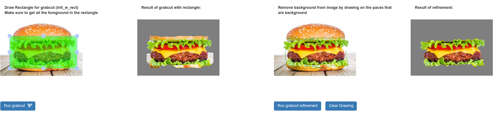 Interactive GrabCut Implementation in Flask (Python)