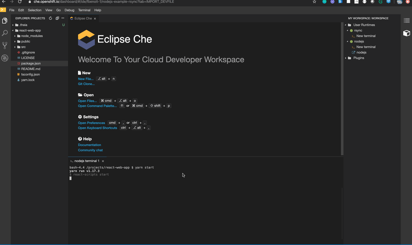 Import a project from your laptop to an Eclipse Che workspace. | by Florent Benoit | Eclipse Che ...