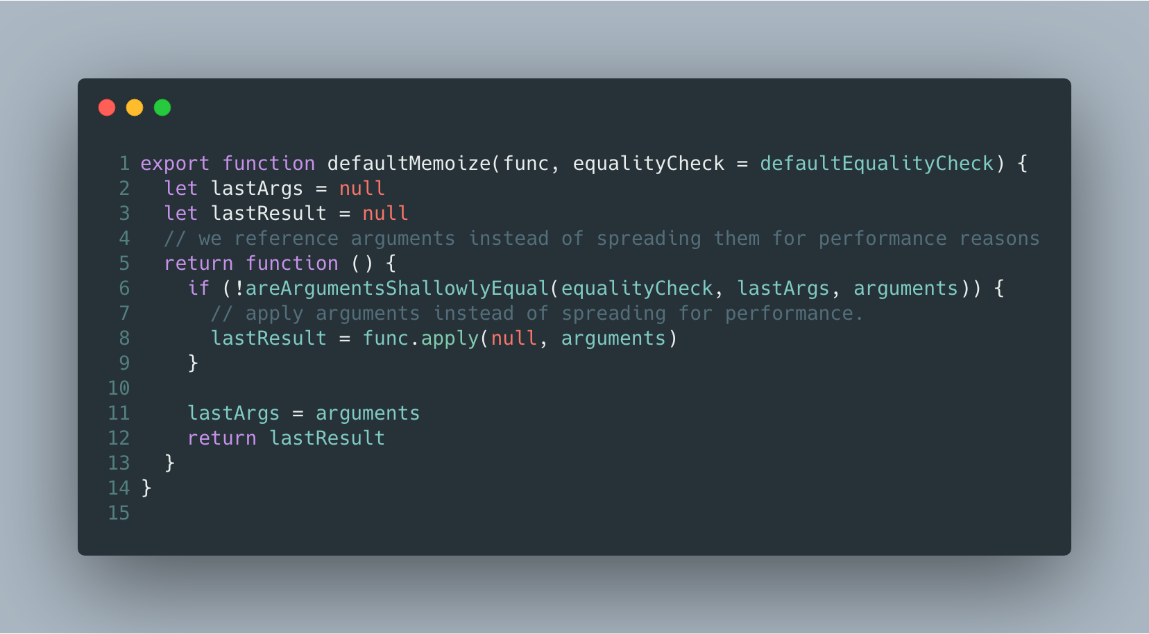 Reselect source code — seeing closure and memoization in practice | by Tammy Chu | CloudBoost