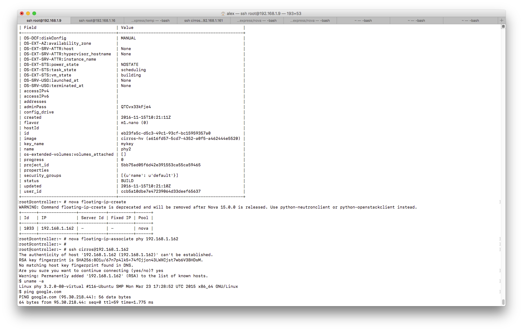 Nova status. I’ve created a git repository for the… | by Alexander ...
