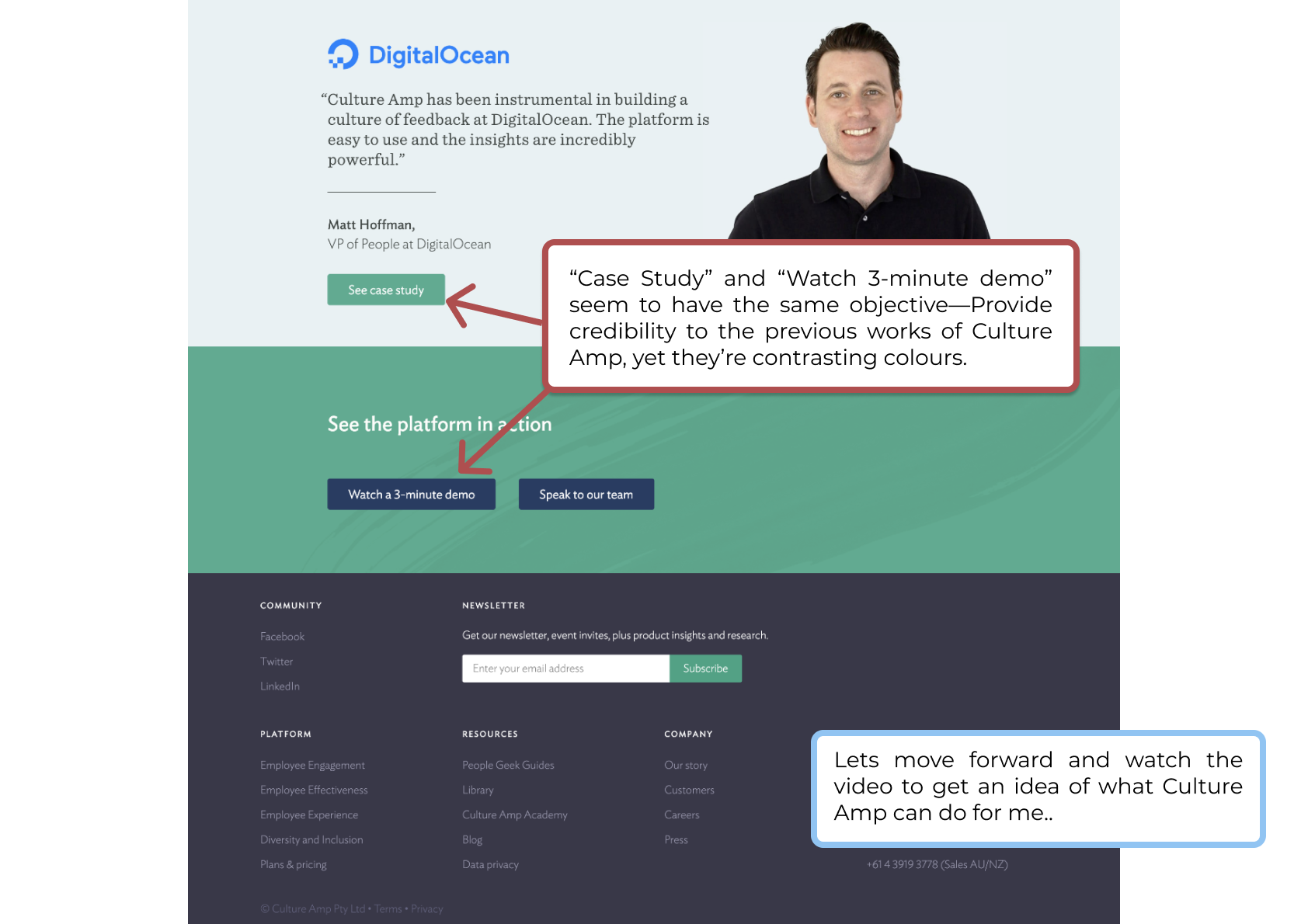 UX Teardown—Culture Amp. Culture Amp sells improved company… | by Ben ...