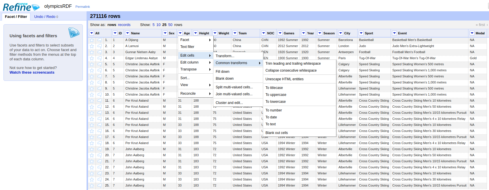 Creating Linked Data. Using OpenRefine to transform tabular… | by Angus Addlesee | Wallscope ...