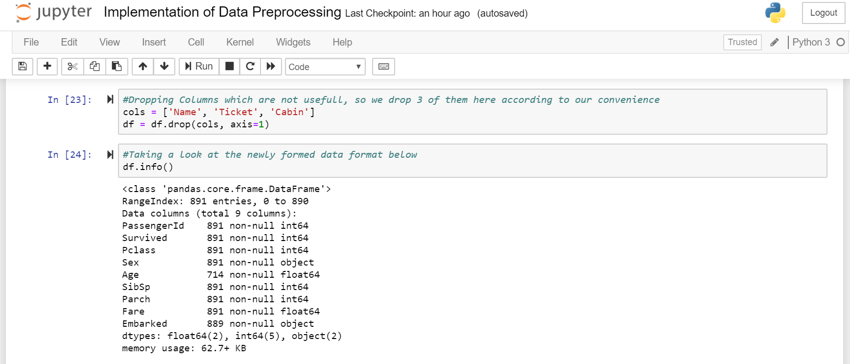 Understanding Data Preprocessing taking the Titanic Dataset. | by Sanya ...