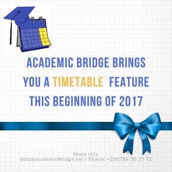 Academic bridge released a new feature Timetable | by Academic Bridge ...