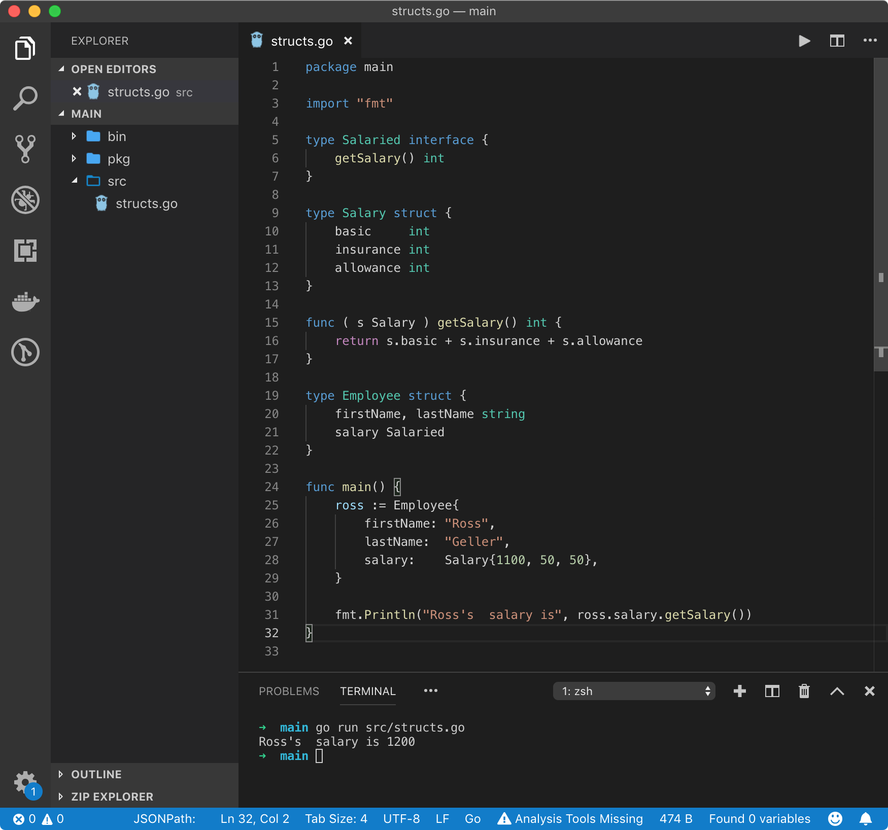 Structures in Go (structs). Unlike traditional Object Oriented… | by ...
