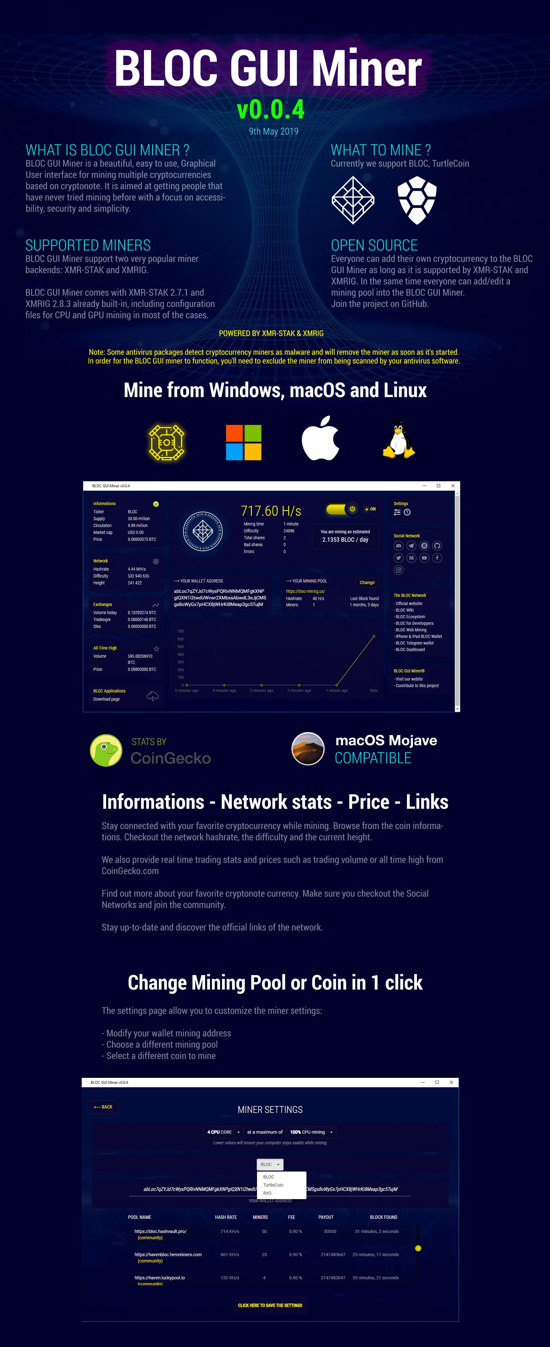 BLOC GUI Miner updated. BLOC GUI Miner is a beautiful, easy to… | by ...