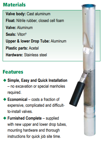 71SO Overfill Prevention Valve. Completely Automatic Operation — no ...