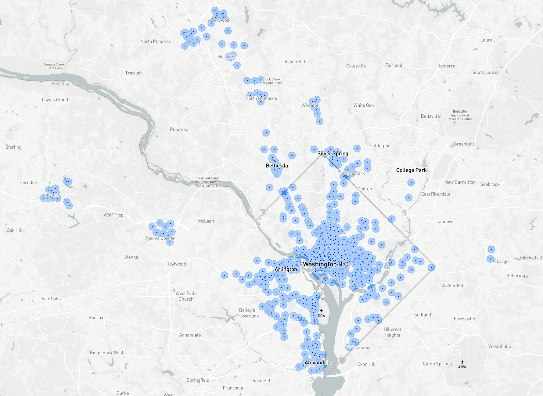 Crafting bespoke maps of bike-share service areas | by Noah G | Coord ...