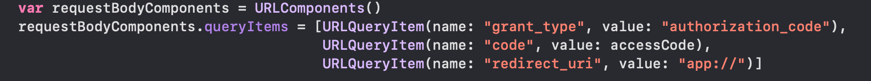 Swift: How to create a HTTP POST request with “application/x-www-form-urlencoded” body.