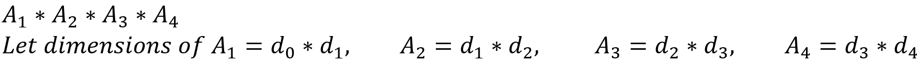 Matrix chain multiplication using Dynamic programming