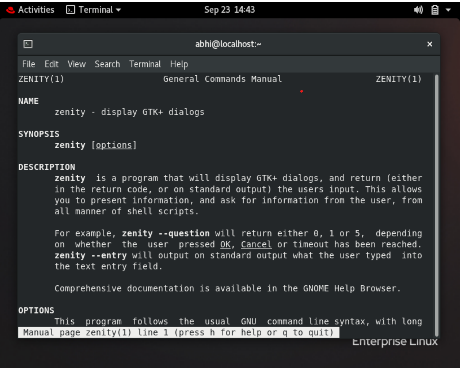 Zenity Command in Linux - Abhishek Oberoi - Medium