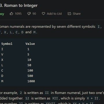 [LeetCode C#] 13. Roman to Integer — Dictionary - 歷經風霜的小貝京 - Medium