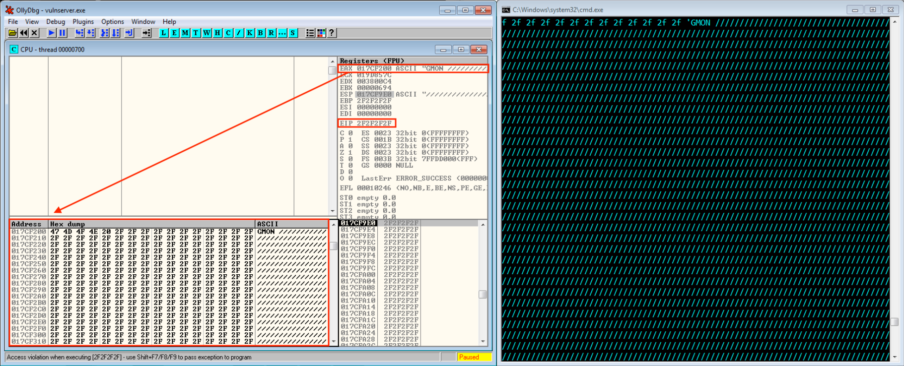 [ExpDev] Vulnserver — Part 3. Vulnserver — Part 3 (GMON — SEH… | by bigb0ss | InfoSec Write-ups