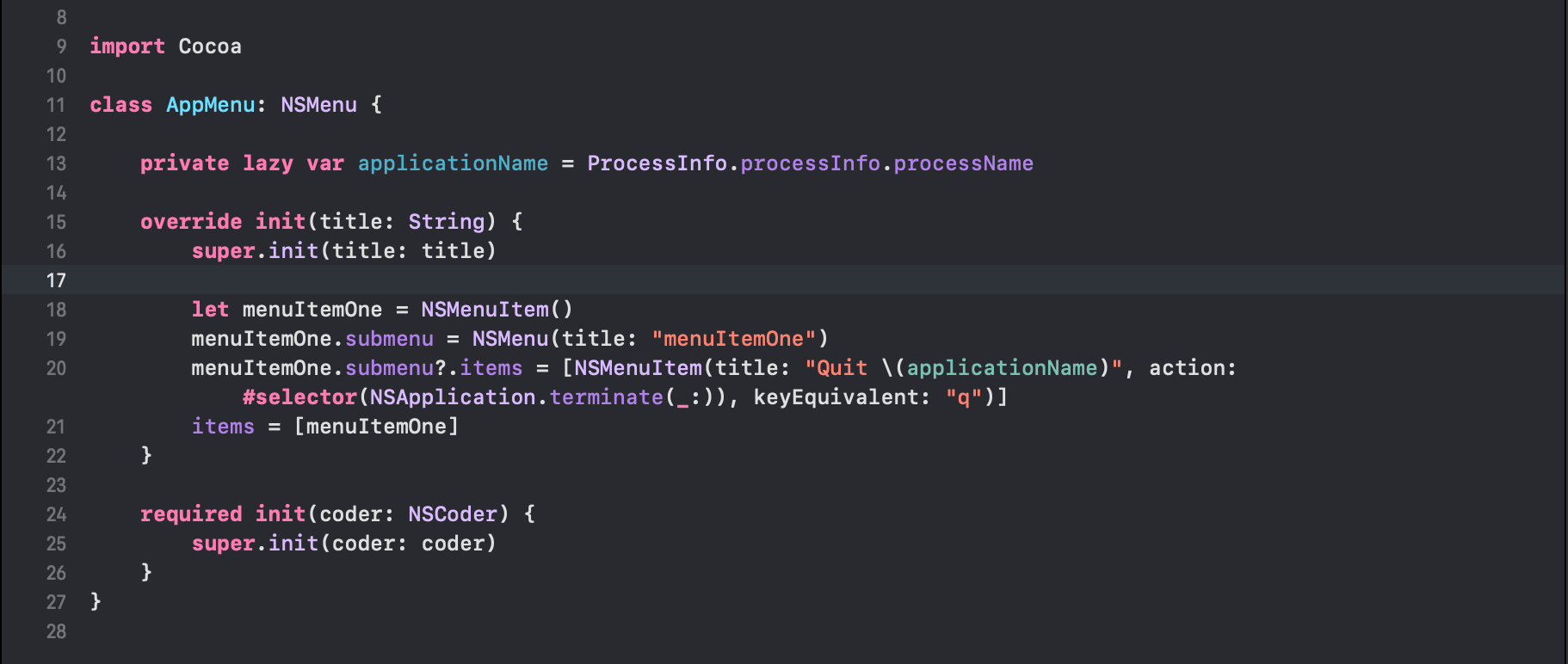 macOS Menubar and Toolbar without storyboard or .xib menu bar in Swift 5 | Medium