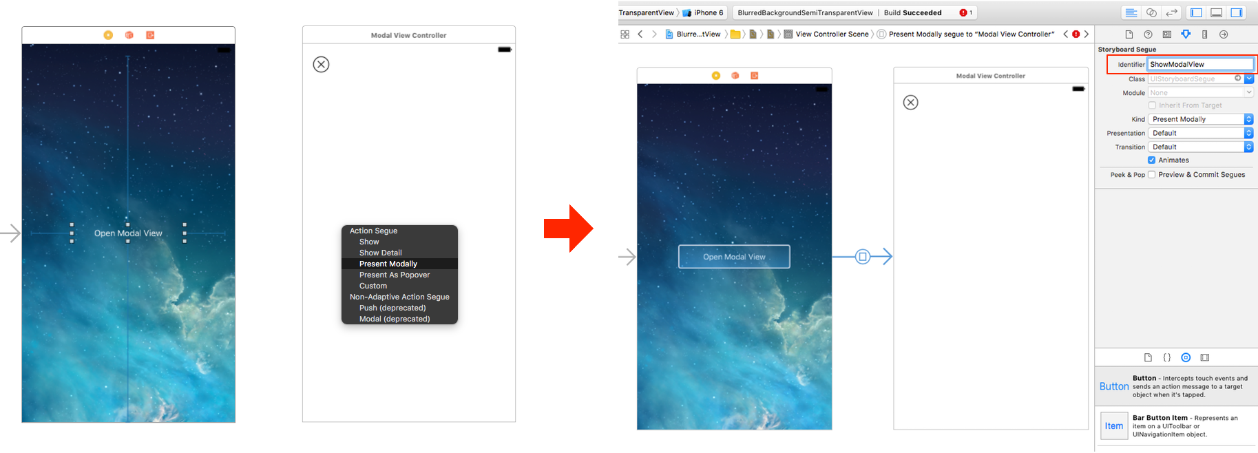 iOS Blurred Background Modal View (Swift 3 + XCode Tutorial) | by Mohau Mpoti | Medium