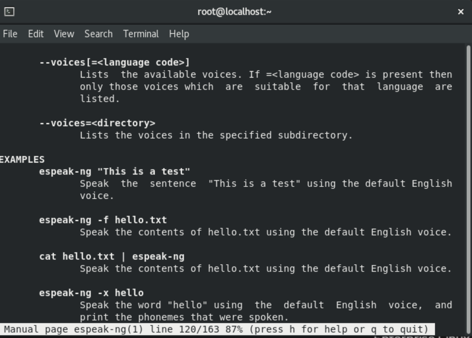 espeak-ng Command in RHEL. espeak-ng is a command in linux that… | by ...