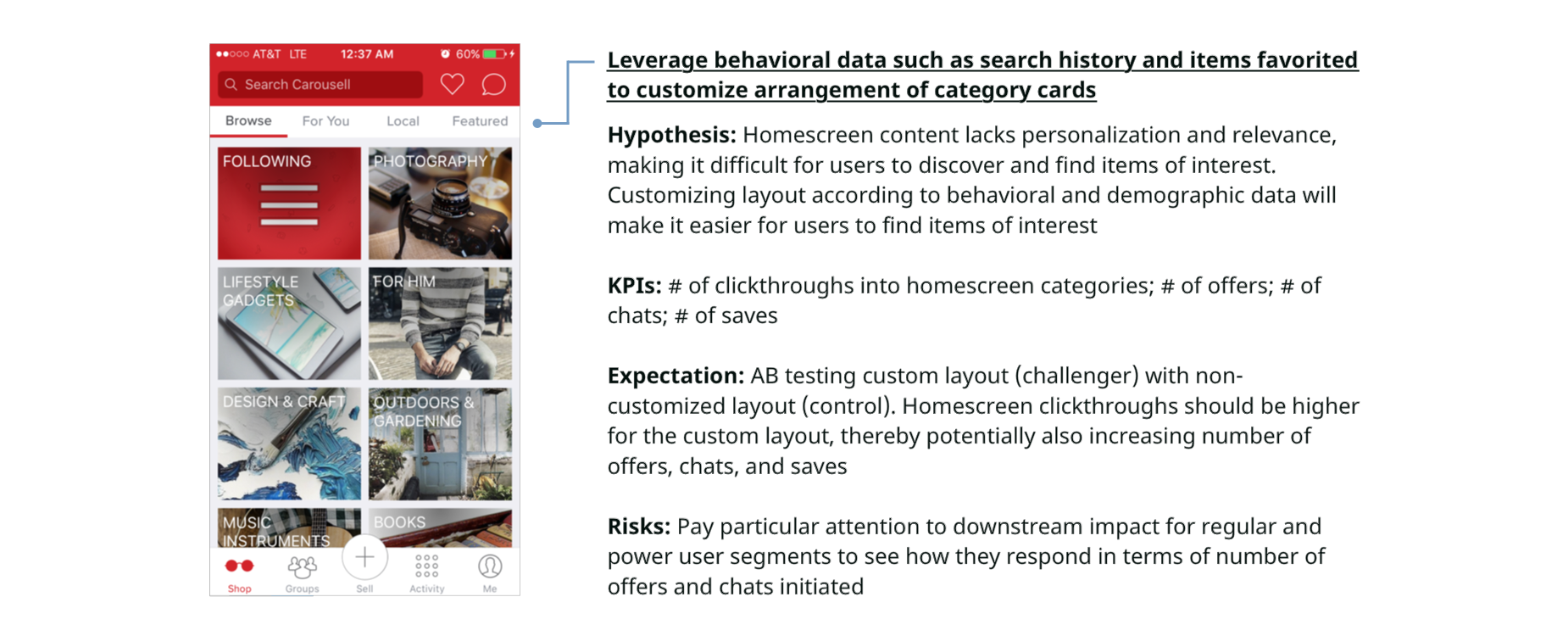Carousell Design Challenge: UX Personalization | by William Ng | UX ...